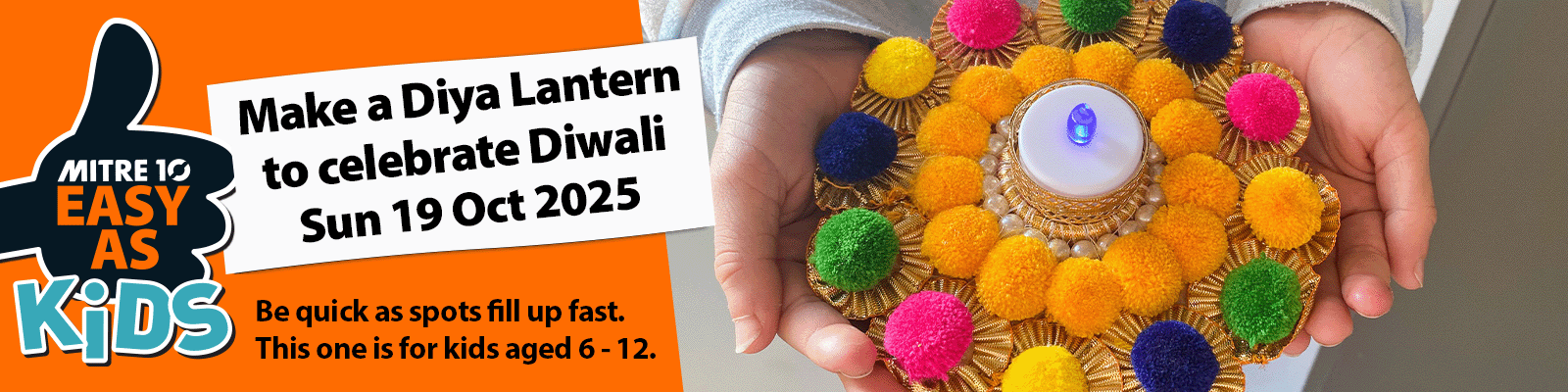 Easy As Kids Workshop - Make your own Diya Lantern