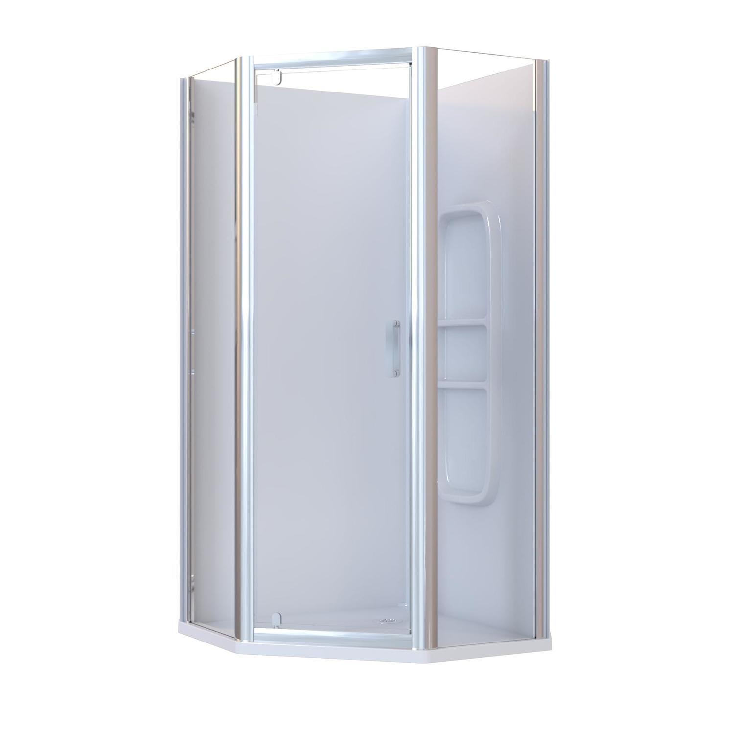 Newline | Side Moulded Wall Shower H: 1950mm x W: 1055mm x D: 1055mm ...