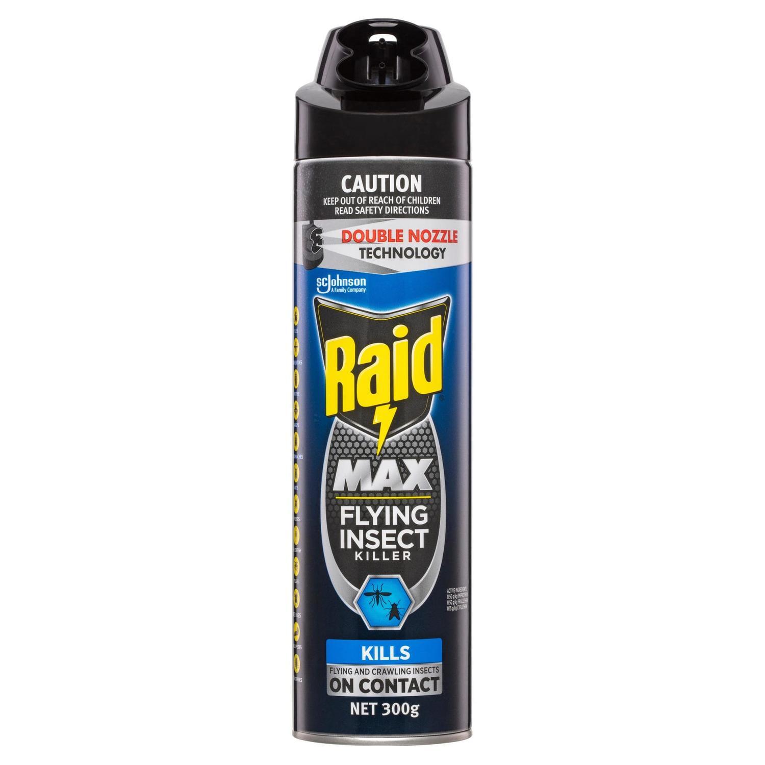 Raid | Max Double Nozzle Flying Insect Killer 300g | Mitre10