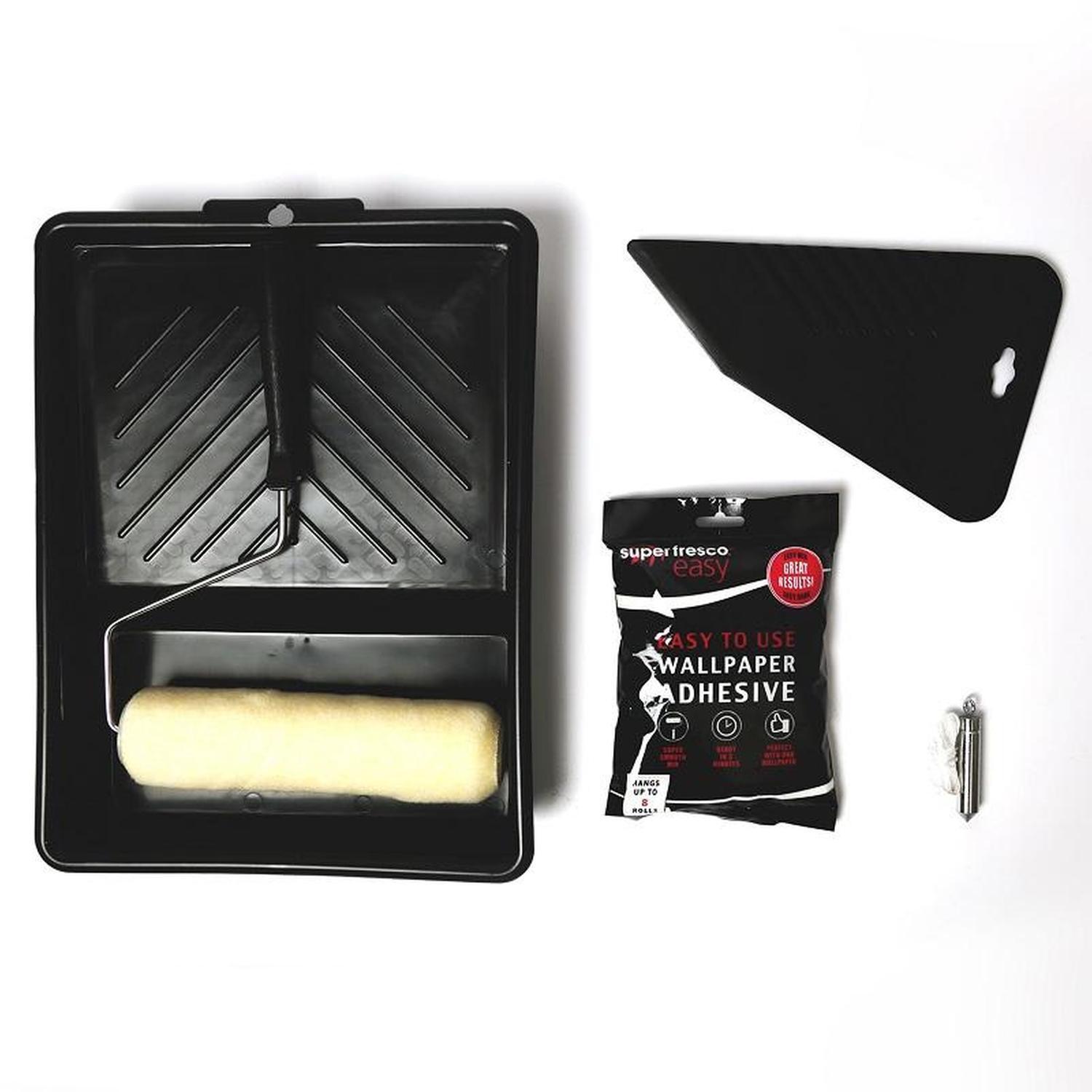 Adhesive Wallpaper Kit - Set Includes 10 Roll Adhesive Paste Kit ...