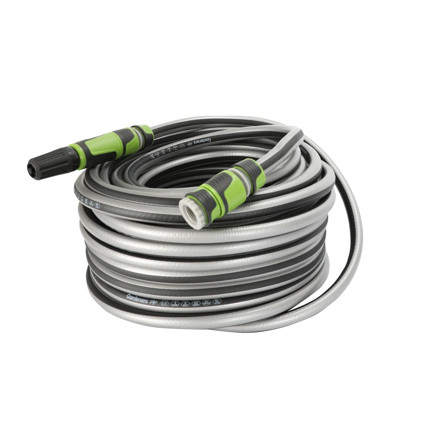 Gardeners Edge | Premium Fitted Garden Hose 30m | Mitre10