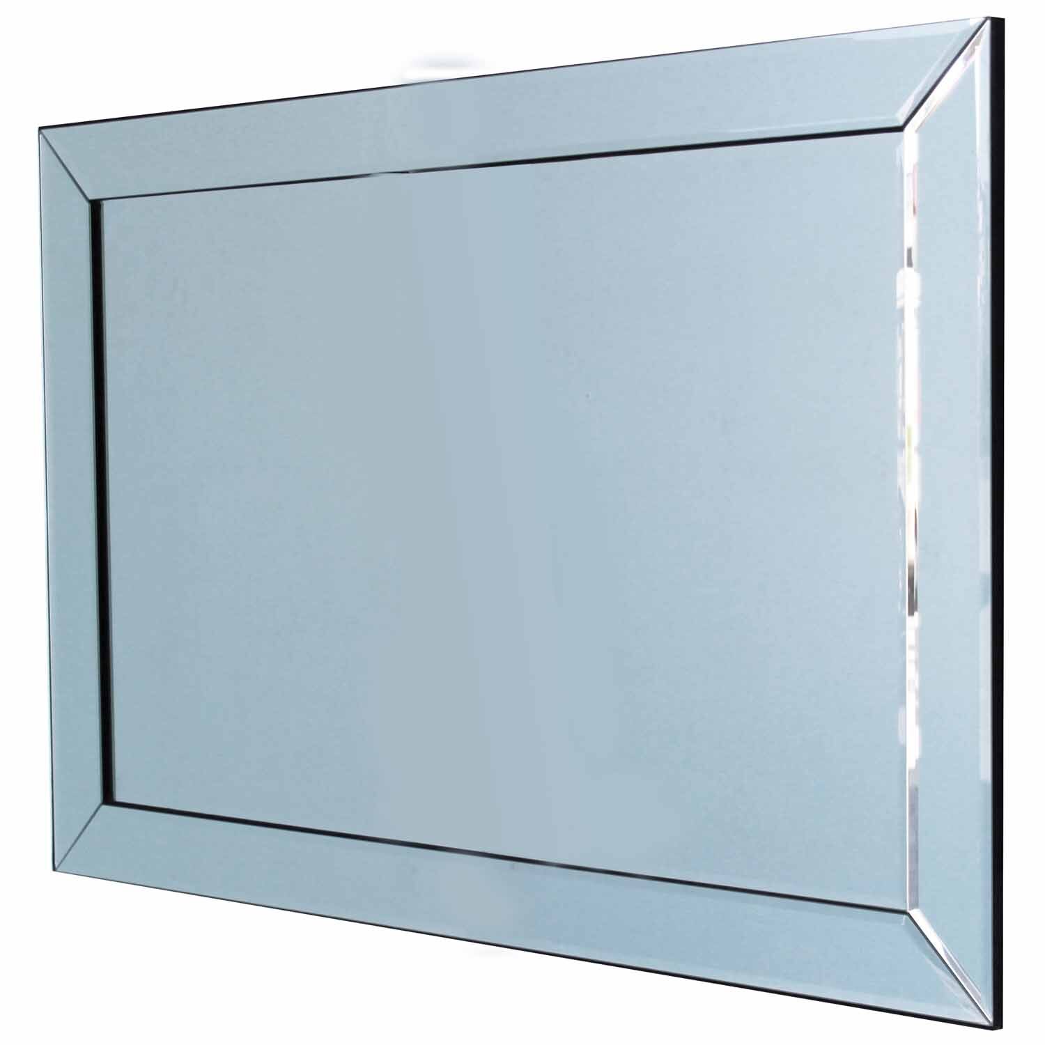 Precision | Sectional Bevelled Framed Mirror 1200 x 800mm Silver | Mitre10