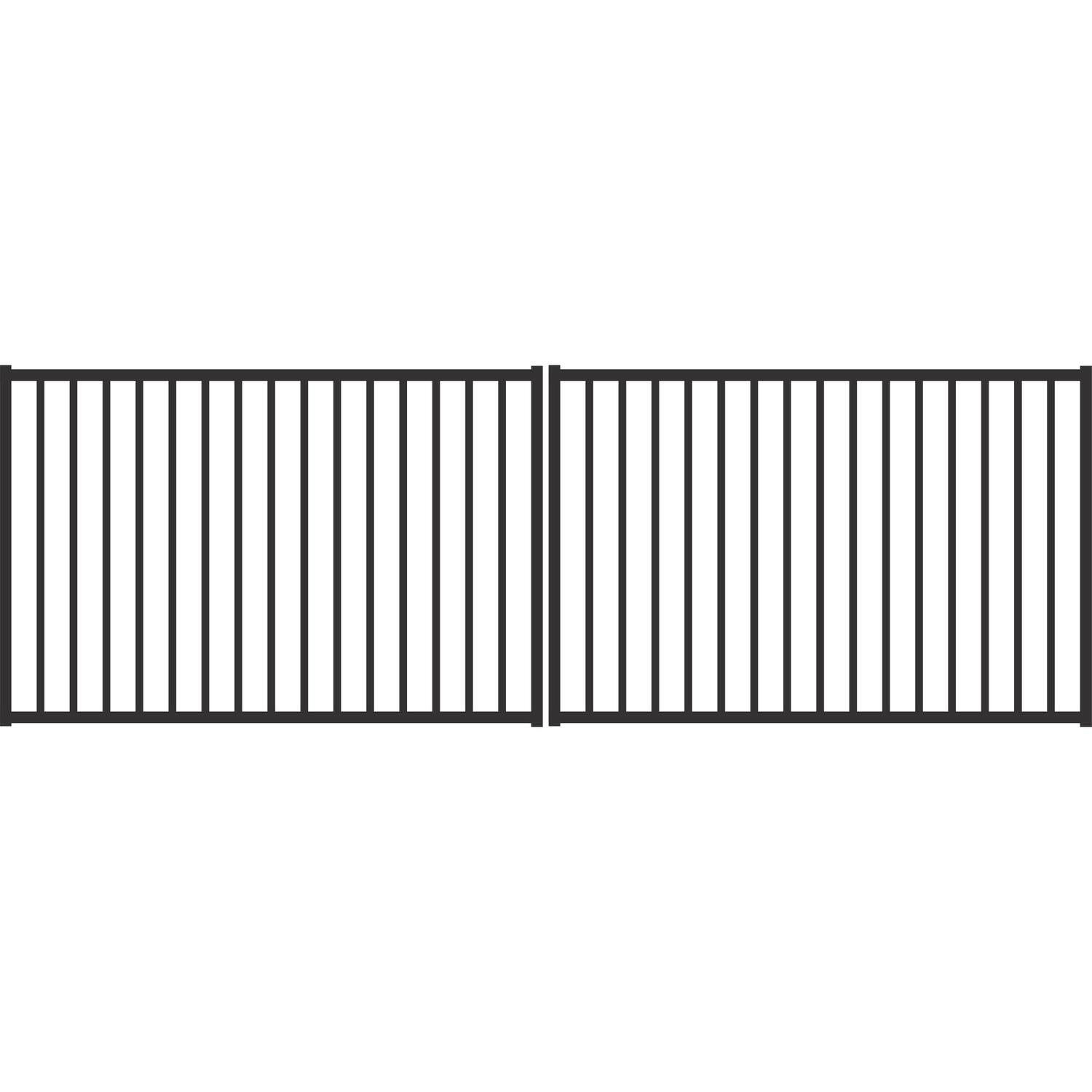 Fentec | Lodge Double Driveway Gates H: 1200mm x W: 1200-2350mm Black ...