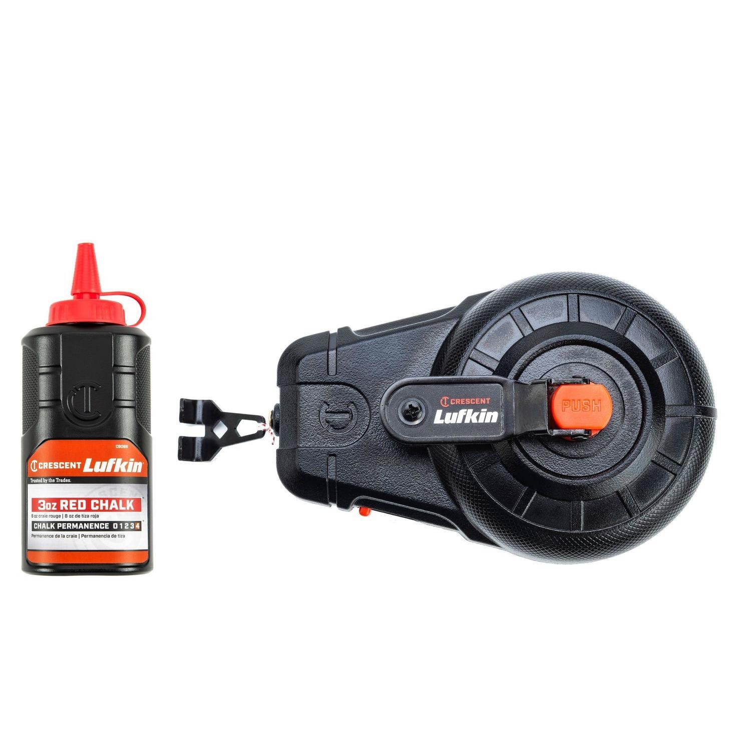 Crescent | Chalk Reel, 30M, 3:1, Red Chalk, 3.0 oz Red/Black | Mitre10