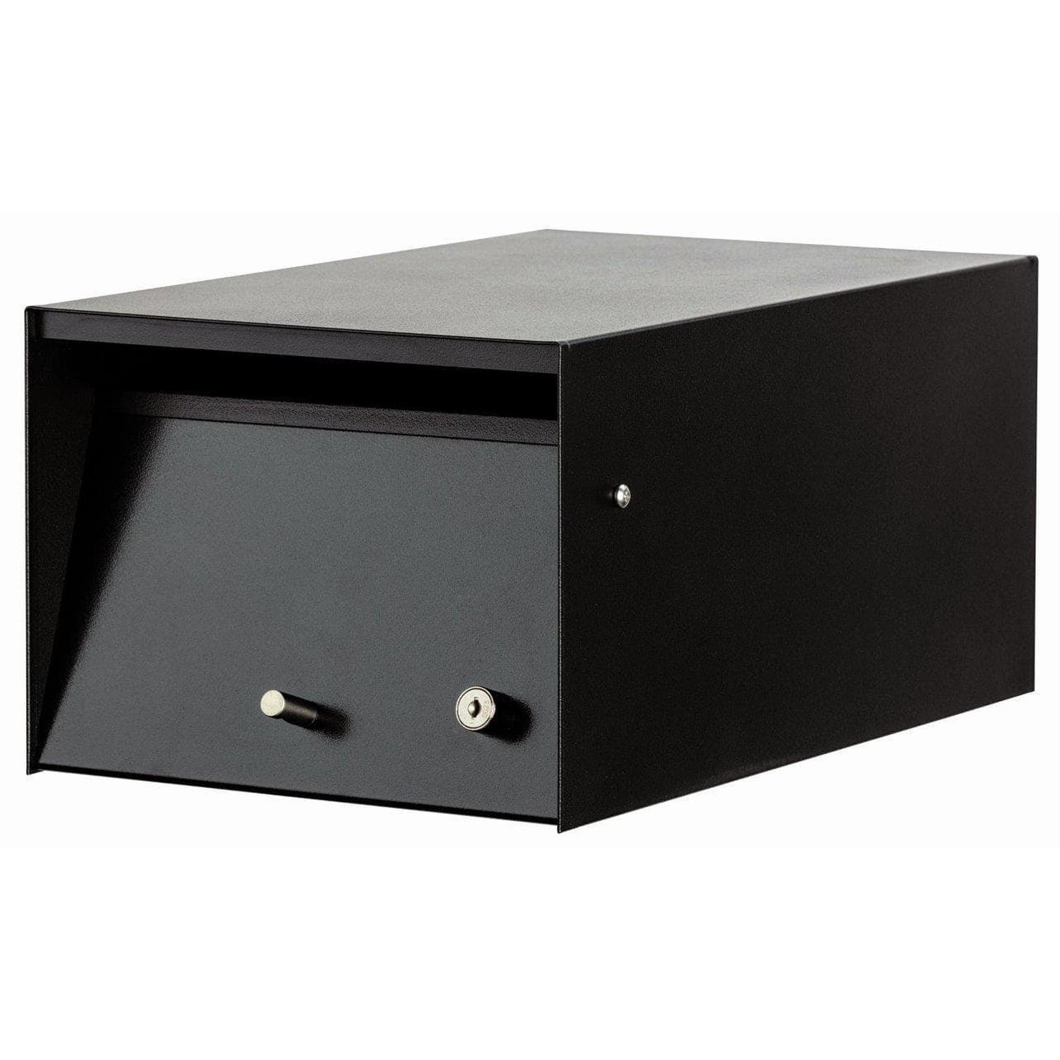 Box Design | Urban Metal Letterbox H: 190mm, W: 250mm, D: 400mm Black ...