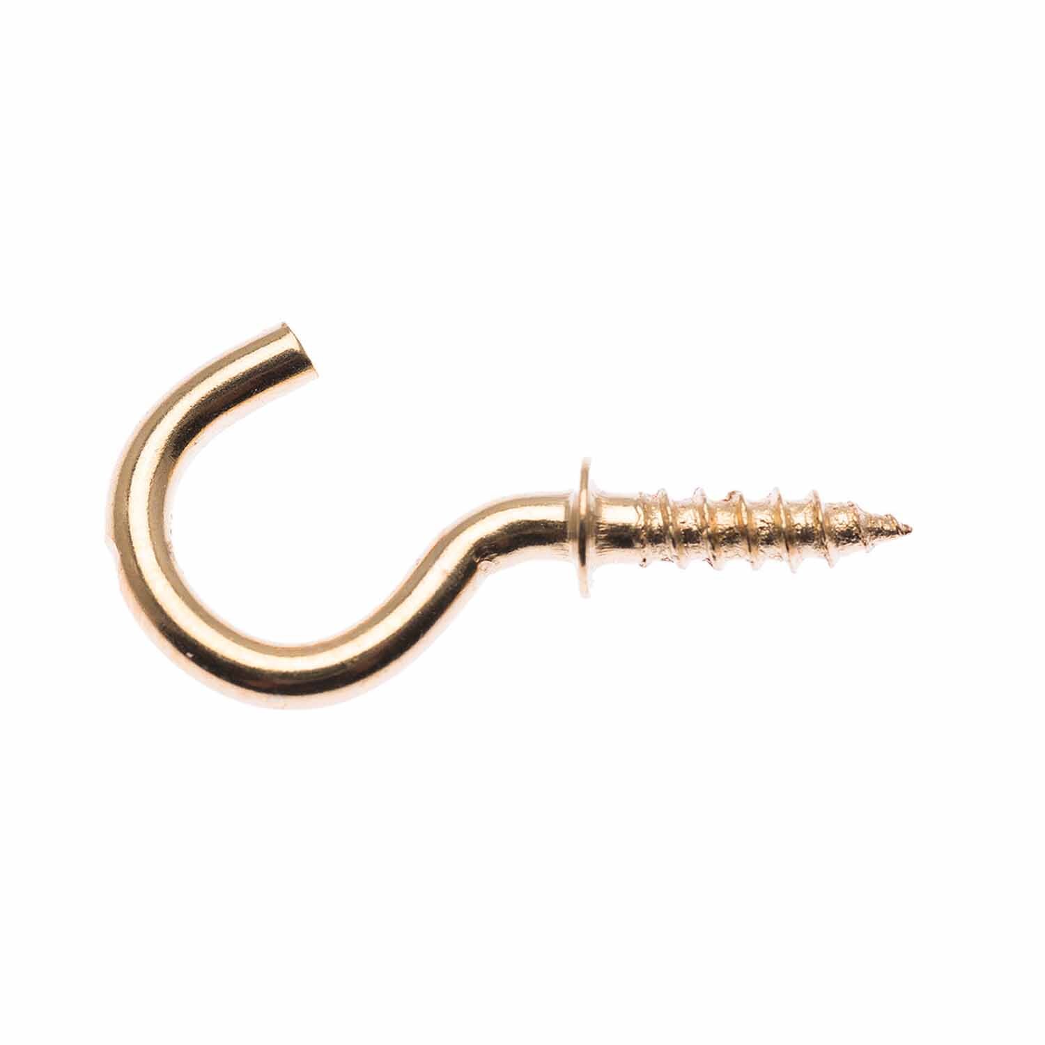 Zenith | Cup Hooks 15 x 2.2mm Brass Finish | Mitre10