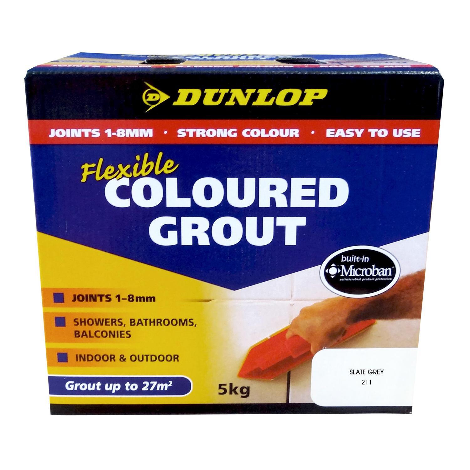 Dunlop | Coloured grout 5kg Slate Grey 211 | Mitre10