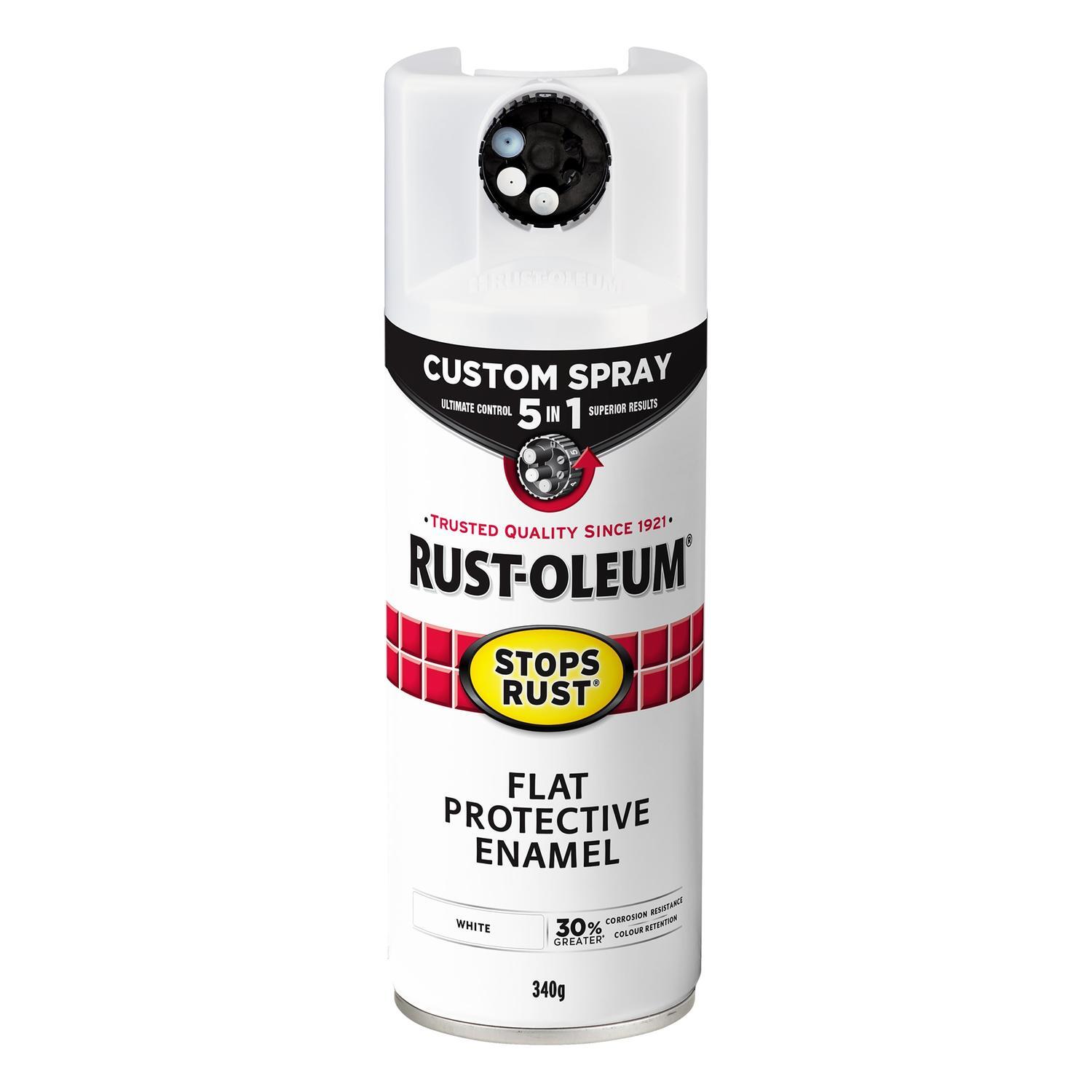 Rust-Oleum | Custom 5 in 1 Spray Paint 5 in 1 340g Flat White | Mitre10