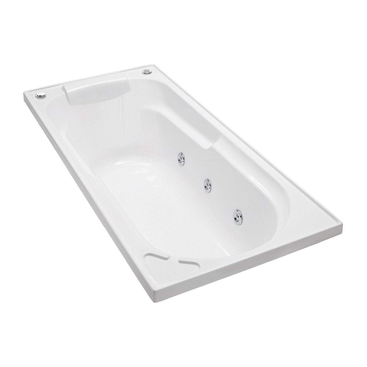 Englefield Emerald 1670 Rectangular Spa Bath 1670x760mm White Mitre10 Englefield Emerald 1670 Rectangular Spa Bath 1670x760mm White Mitre10