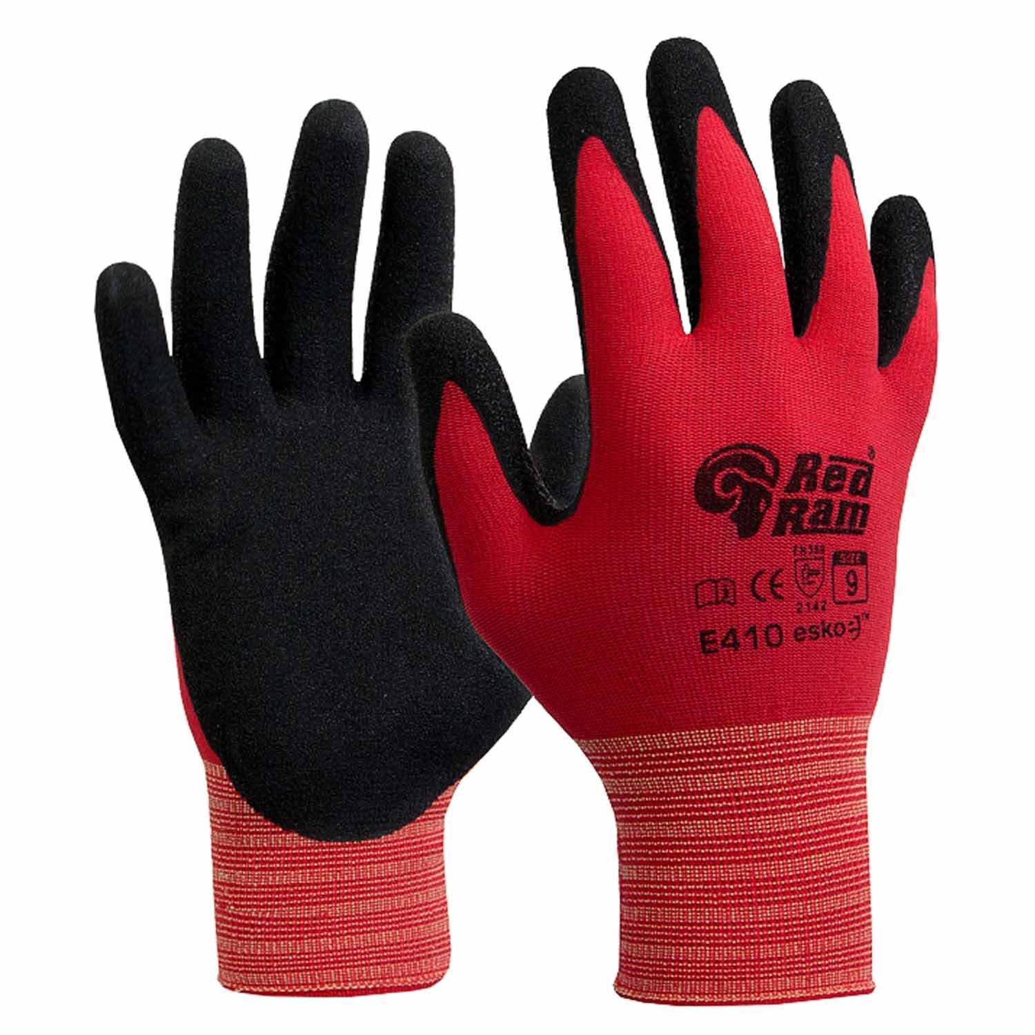 Esko | Red Ram Gloves With Latex Coated Palm | Mitre10