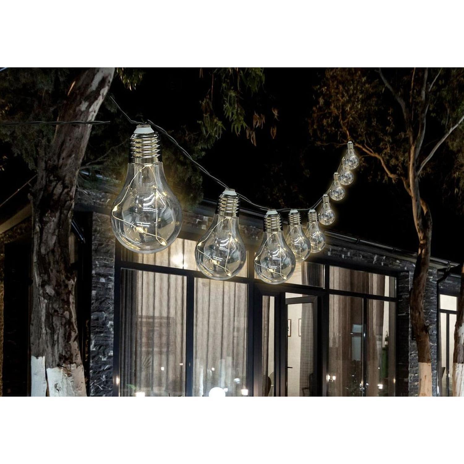 Nouveau | Solar 20 Festoon Seed String Lights 9.5m Warm White | Mitre10
