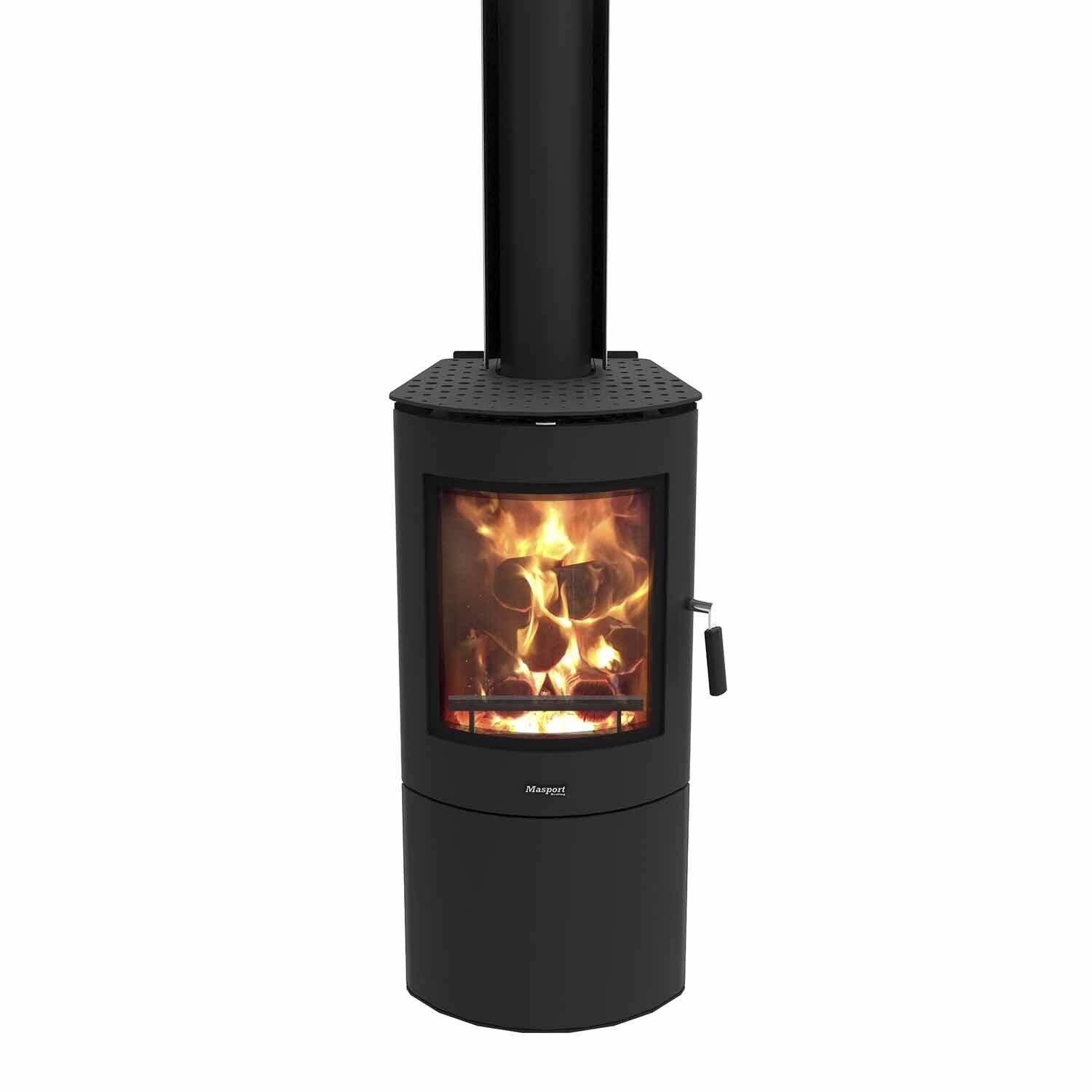 Masport | Akaroa Freestanding Ashpan Wood Fire and Flue Kit | Mitre10