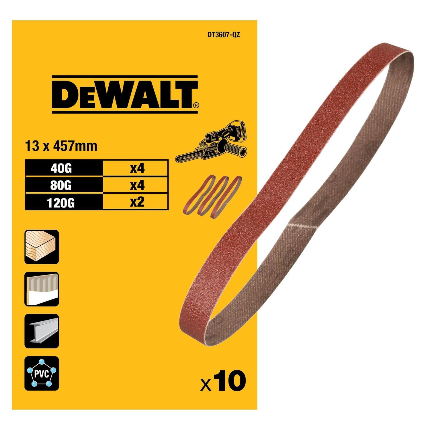DeWALT | Sanding Belt Band File Mixed Dewalt 10 Pack | Mitre10