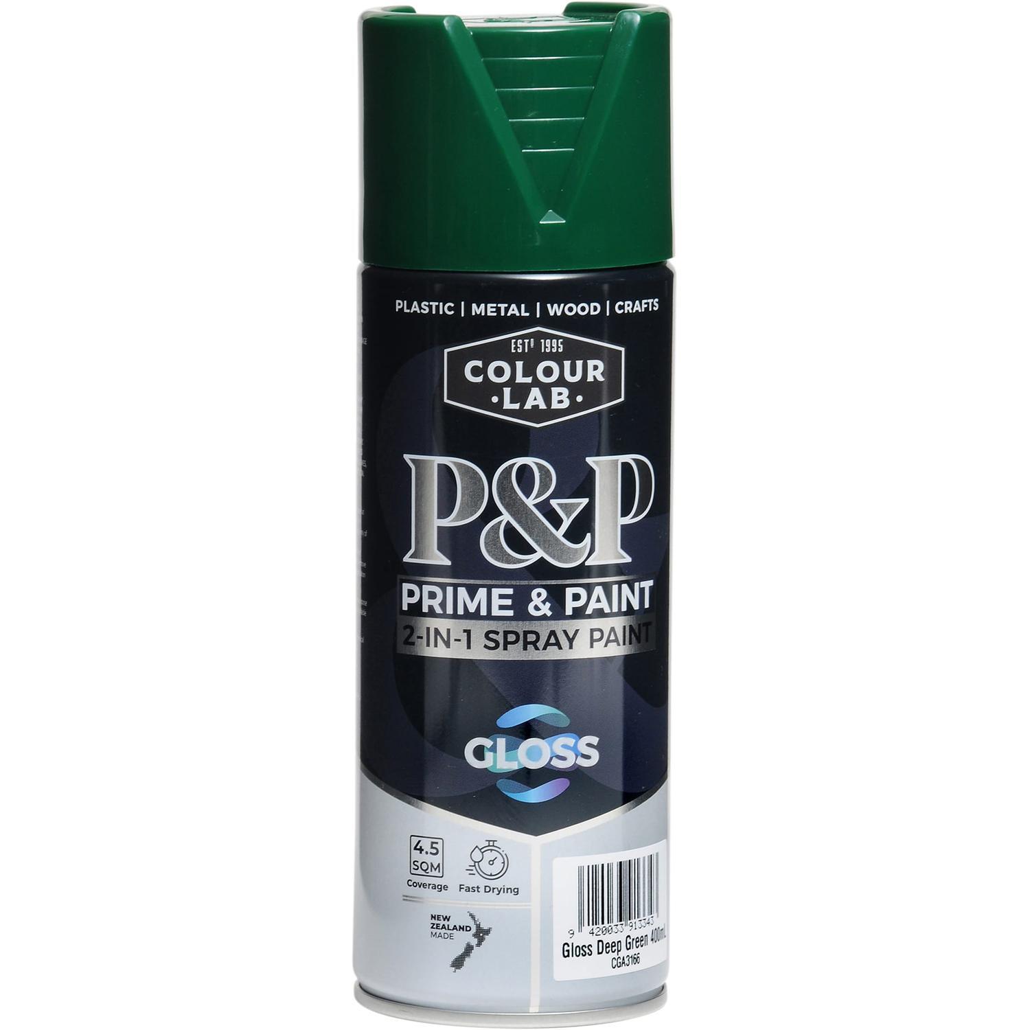 Colour Lab | Prime & Paint Aerosol Spray Paint 400ml Green | Mitre10