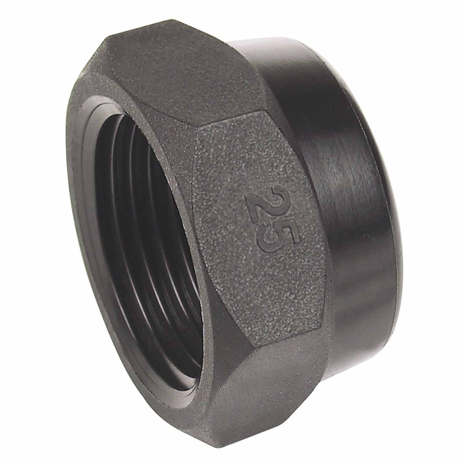 Hansen | Hex Screw Cap 15mm Black | Mitre10