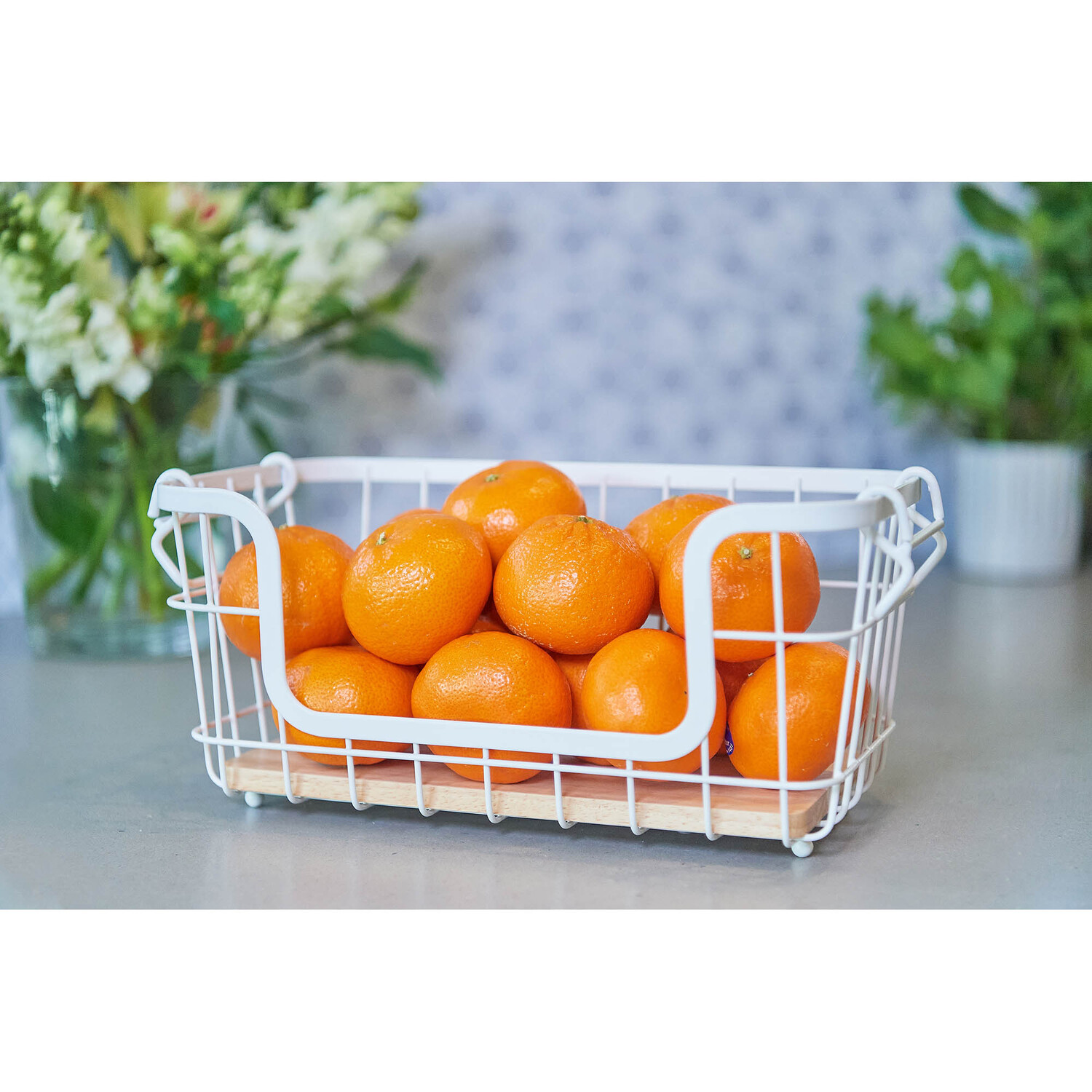 Nouveau | Basket Wire Stackable Small White | Mitre10