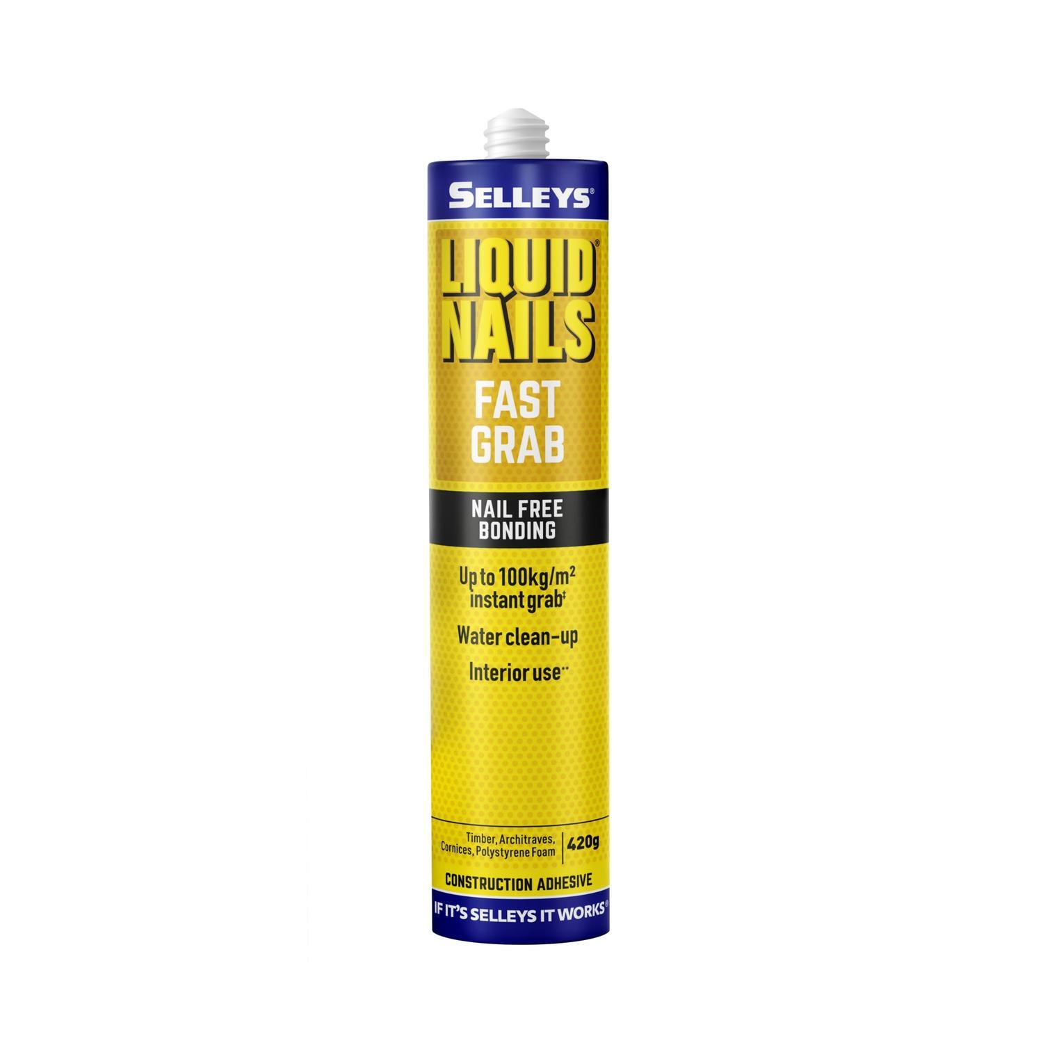 Selleys | Liquid Nails Fast Grab Adhesive 420g Beige | Mitre10