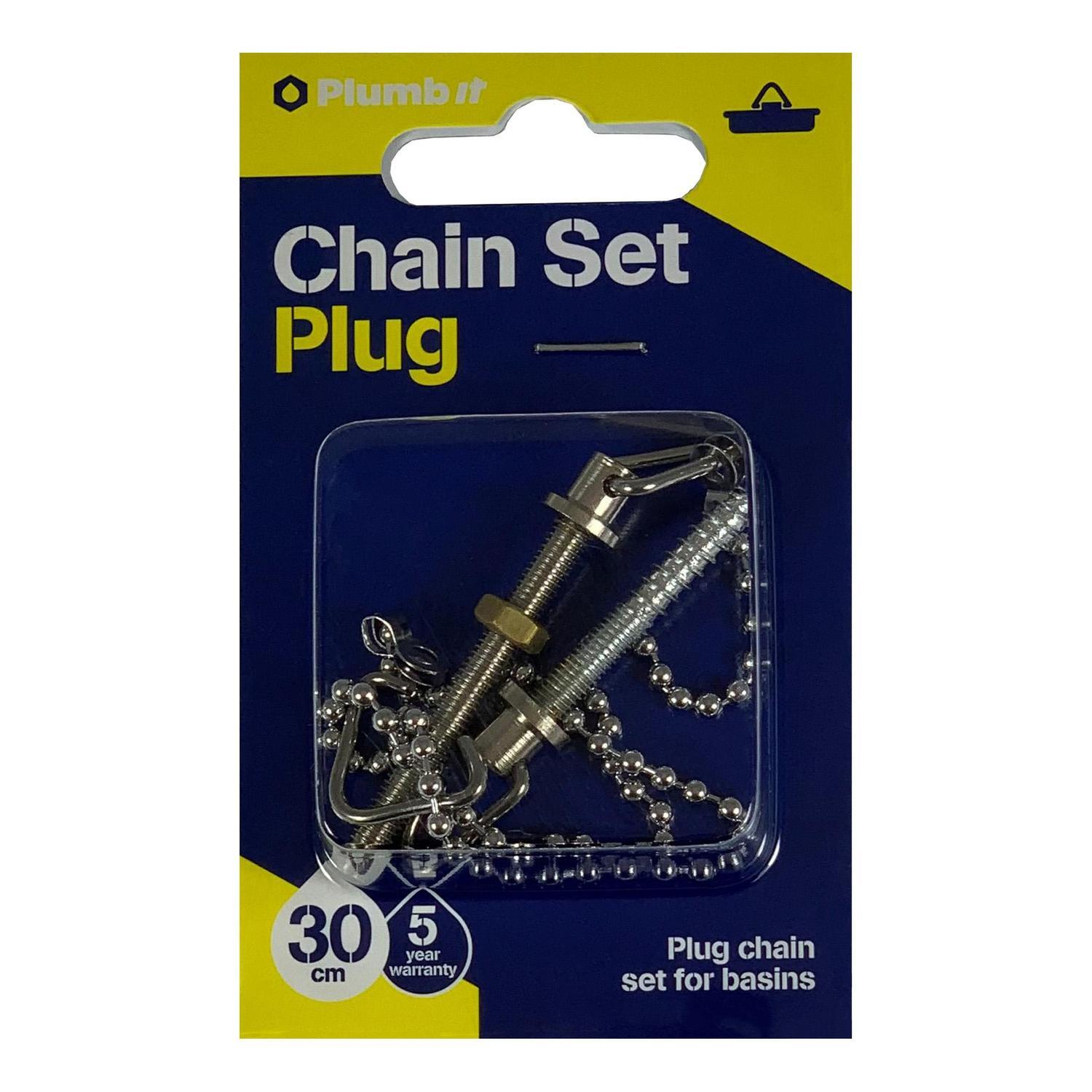 Plumb It | Plug Chain Set W/Screw & Bolt 30cm | Mitre10