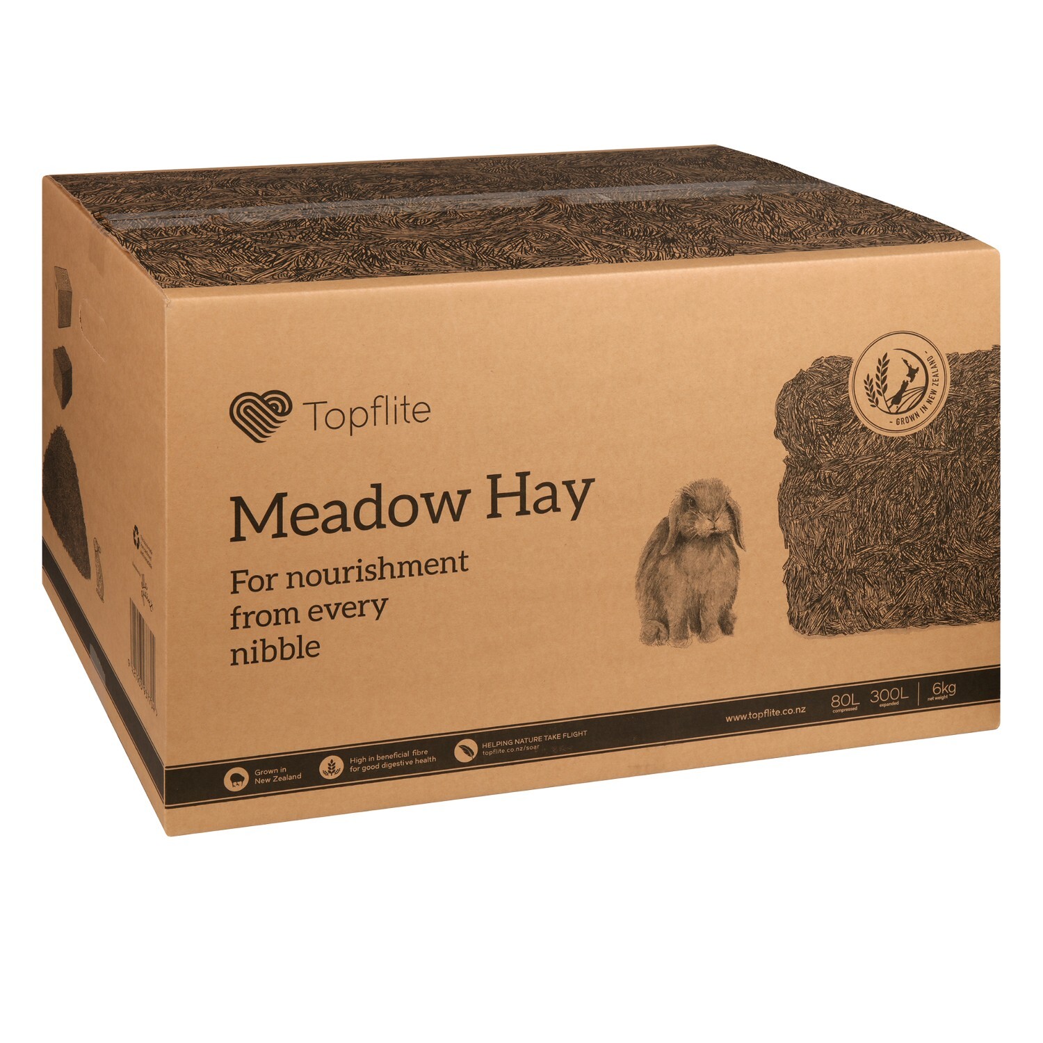 Topflite | Boxed Meadow Hay 6kg | Mitre10