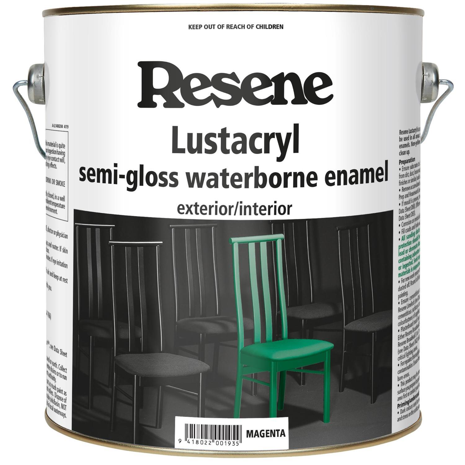 Resene | Lustacryl Semi-gloss Waterborne Enamel Paint 4L Magenta Base ...