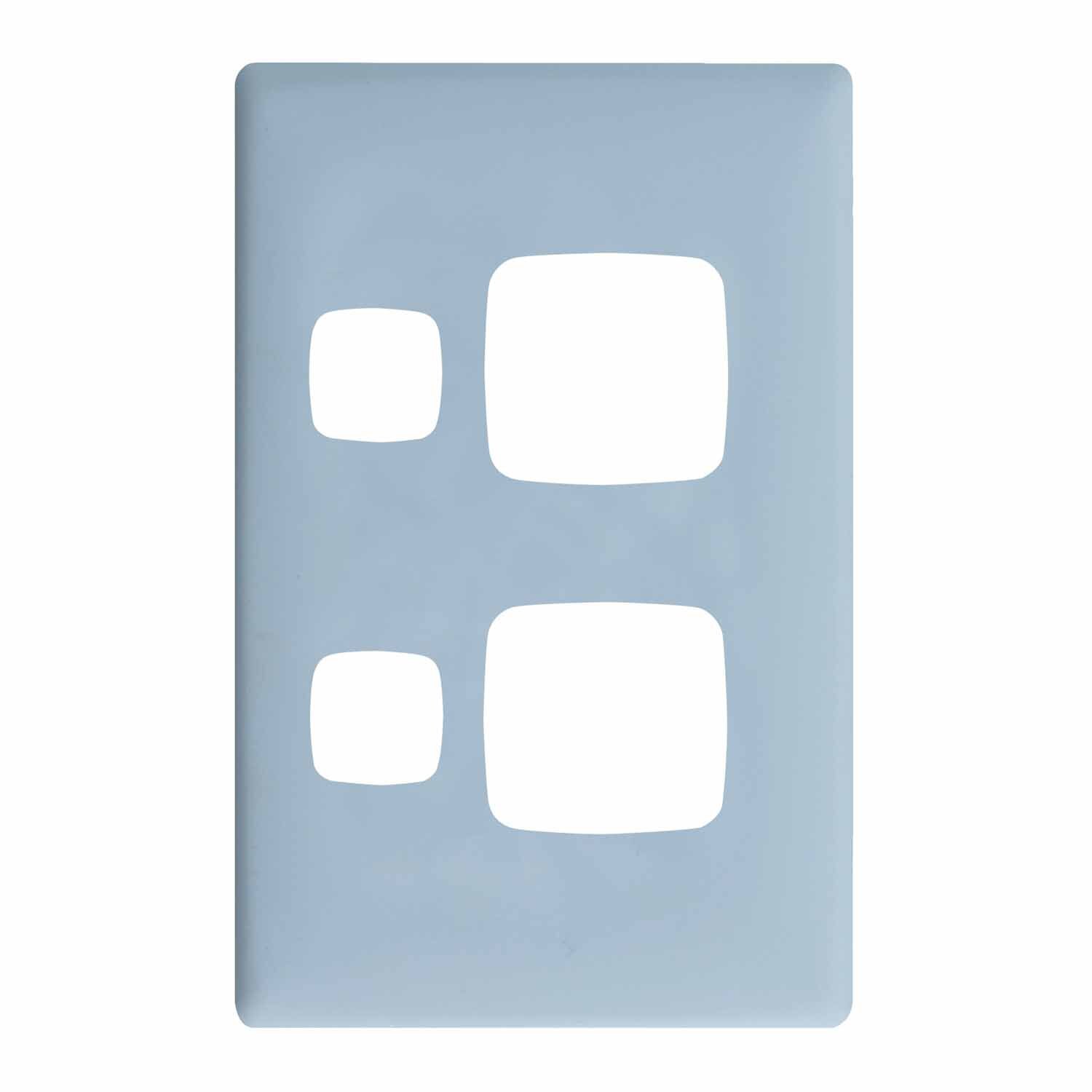 HPM | Linea Linea Double Powerpoint Cover Plate H: 82mm, W: 127mm ...