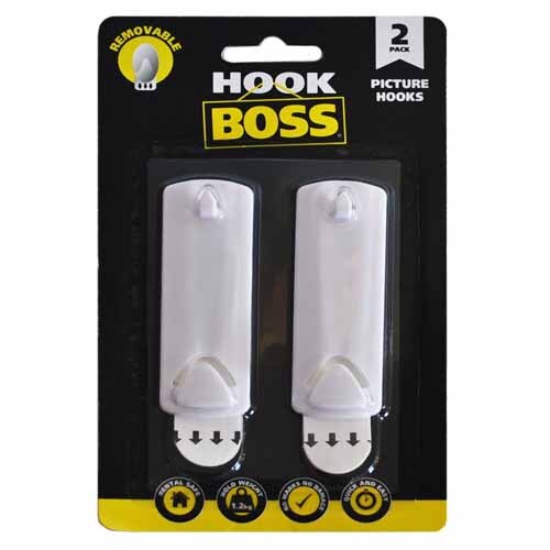 Hook Boss | Removable Picture Hooks 75 x 27mm | Mitre10