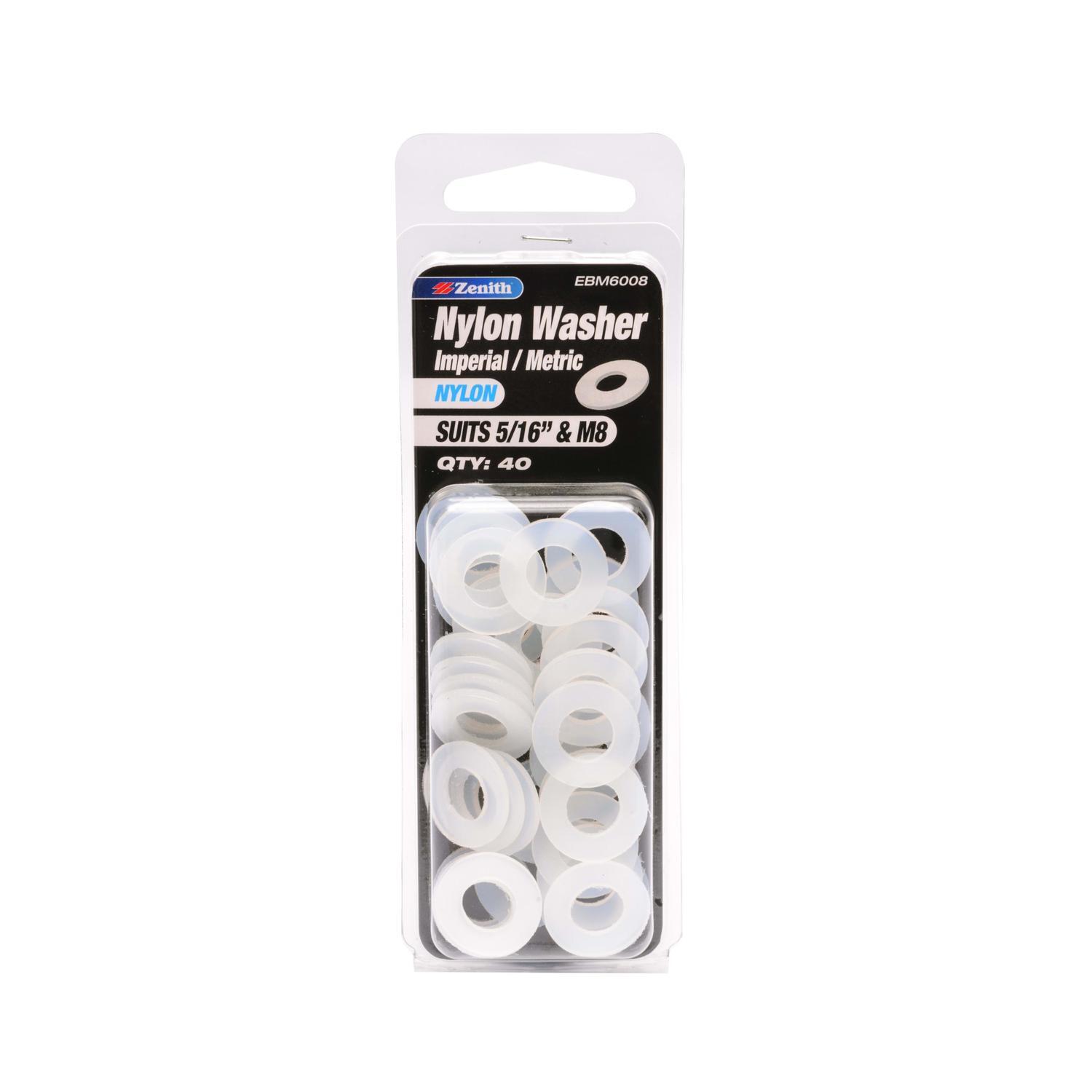Zenith | Washer 5/16 inch & M8 Nylon | Mitre10