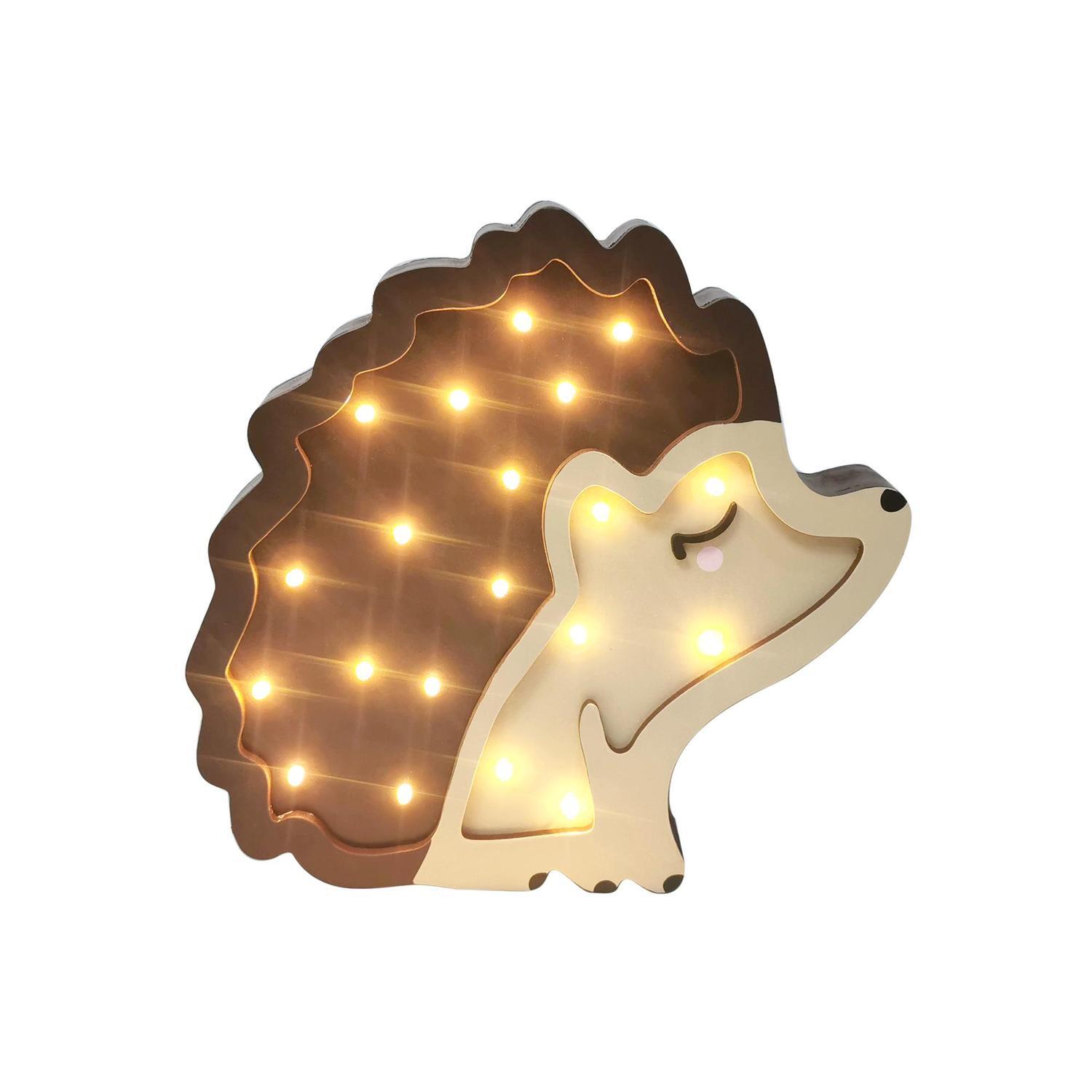 Orbit Lighting | LED Wooden Light Hedgehog H: 240mm, W: 240mm, D: 30mm ...