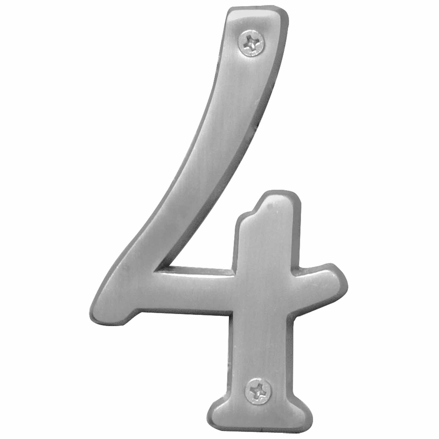 HY-KO | Letterbox Number 4 102mm Satin Nickel | Mitre10