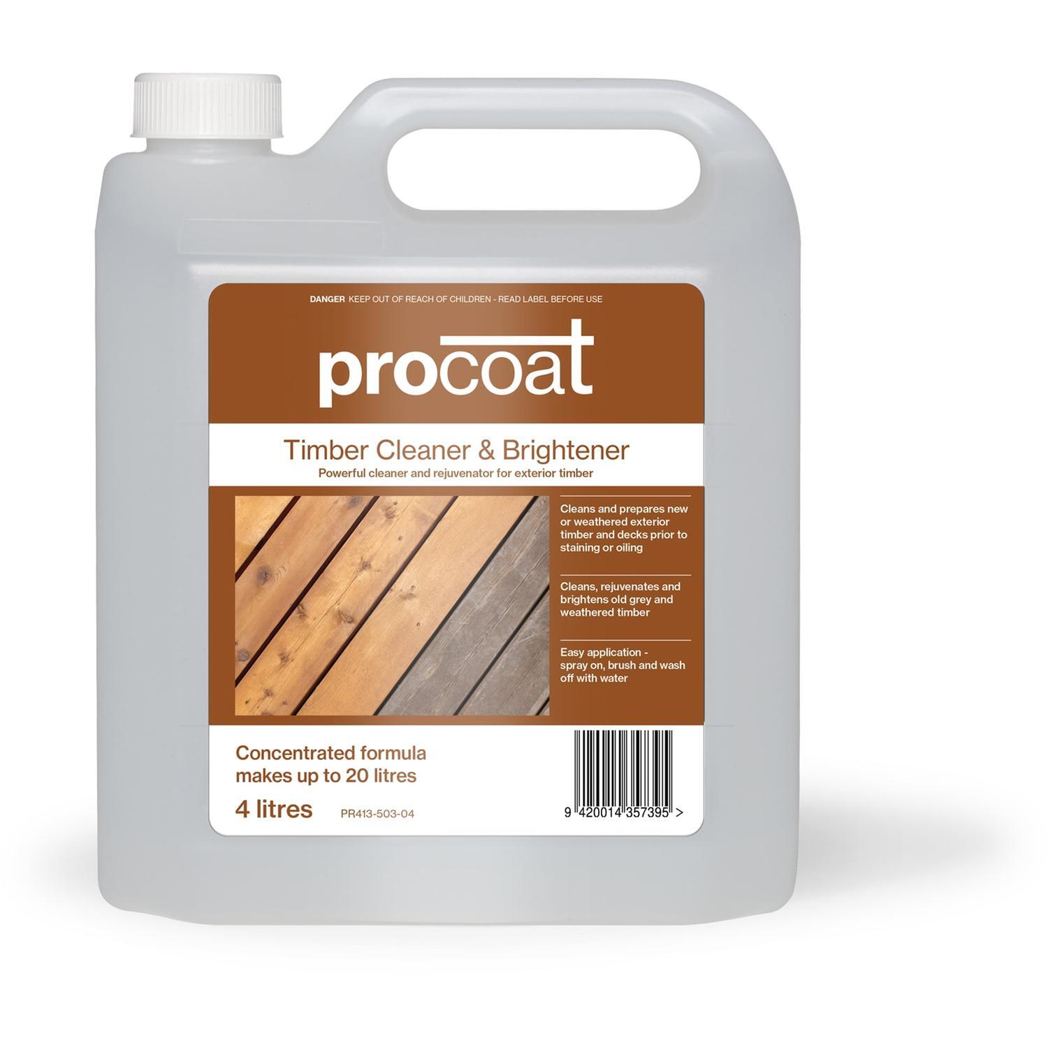Procoat | Timber Cleaner and Brightener 4L | Mitre10