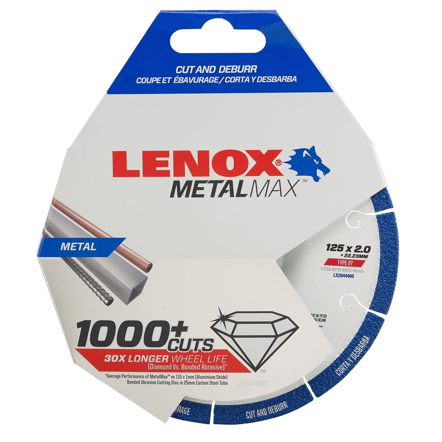 Lenox | Metal Max Diamond Cutoff and Deburring Wheel 125 x 2.0 x 22.2mm ...