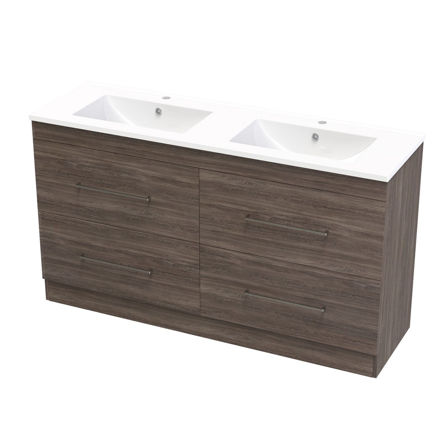 Clearlite | Cashmere Double Drawer Double Bowl Floor Standing Vanity H ...