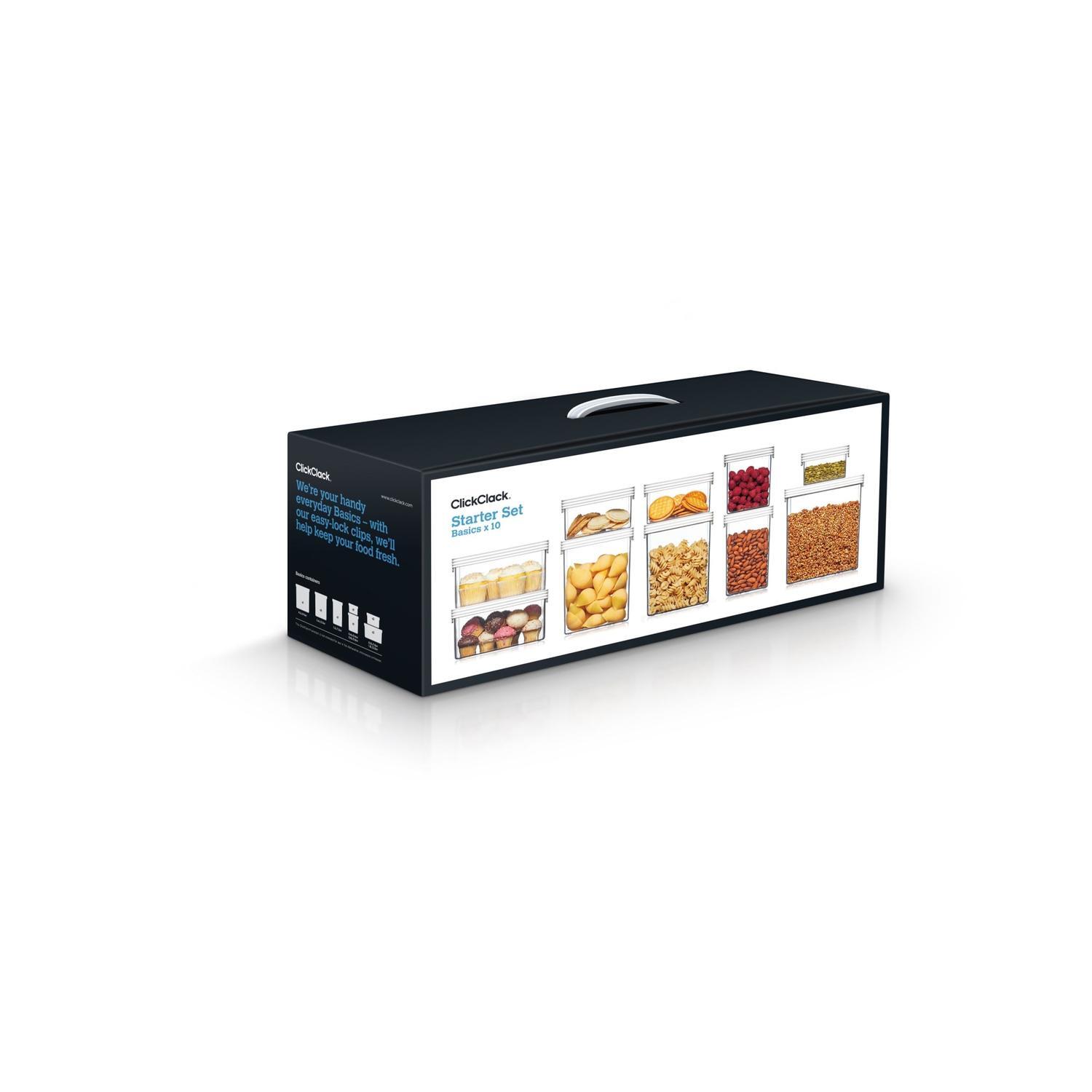 ClickClack | Basics Container 10 piece Set White | Mitre10