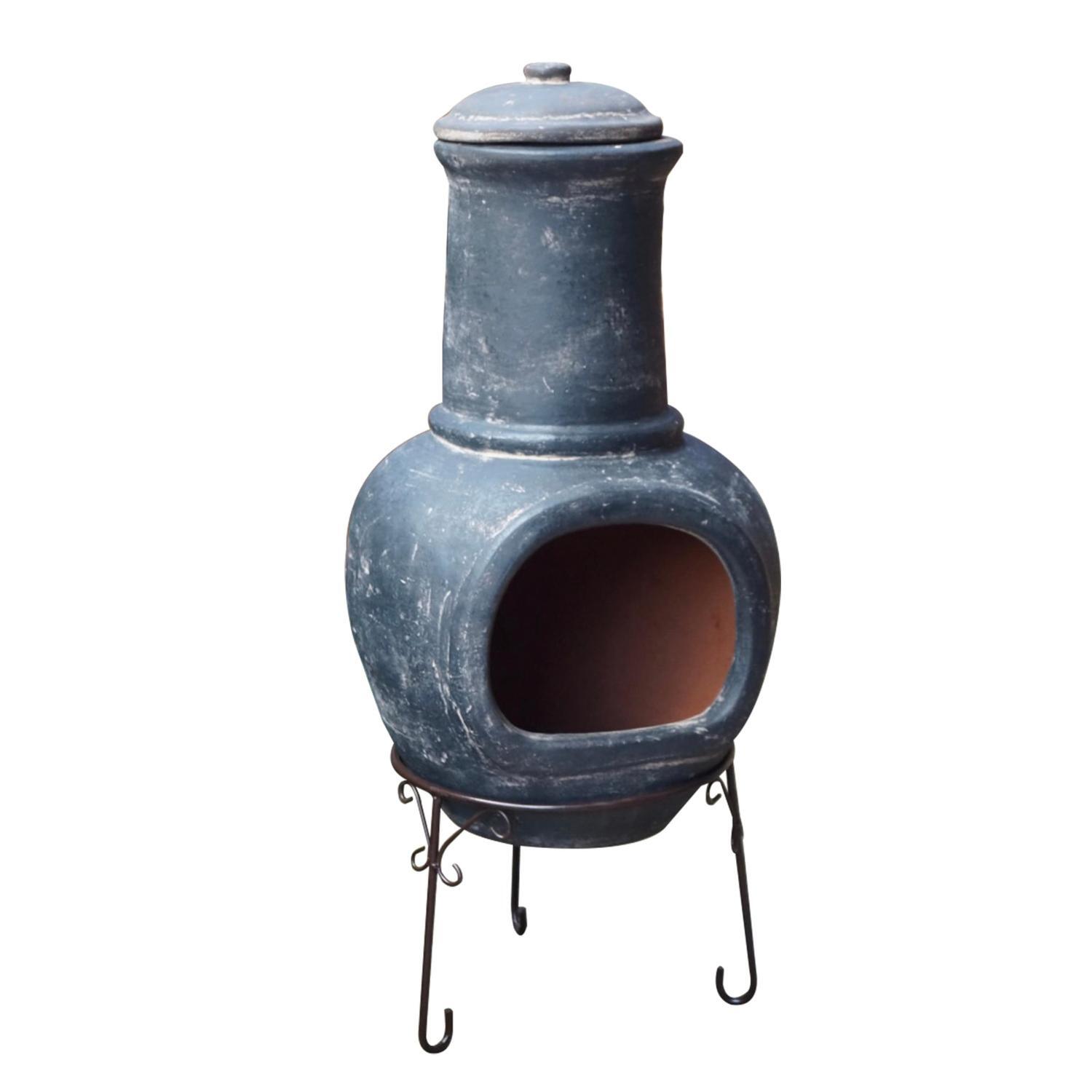 Meteor | Mexican Stone Chiminea Large Grey | Mitre10