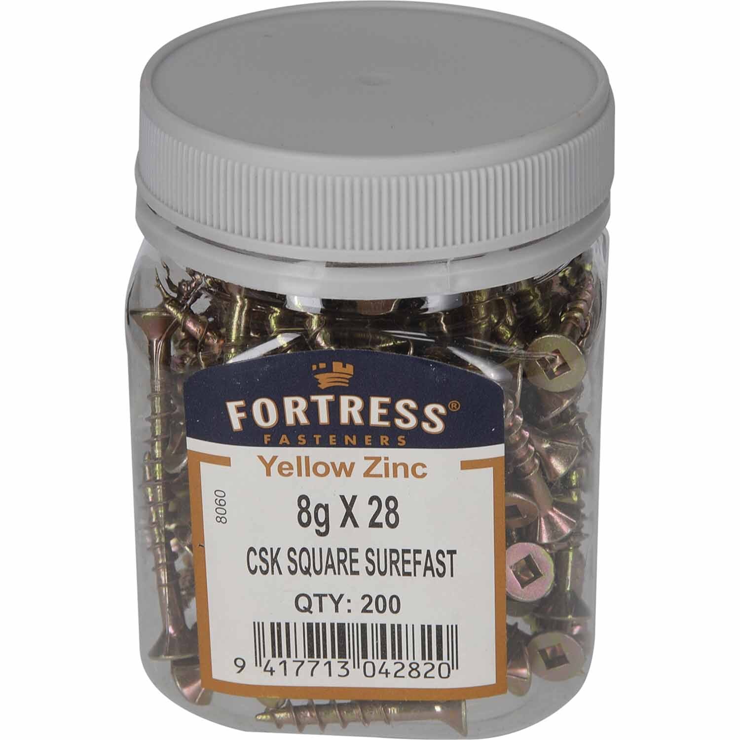 Fortress | Chipboard Screws 8g x 28mm Zinc | Mitre10
