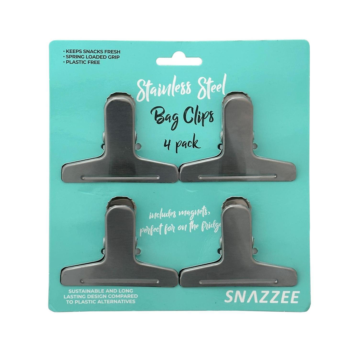 Snazzee | SS Bag Clips W/Magnet 4pack | Mitre10