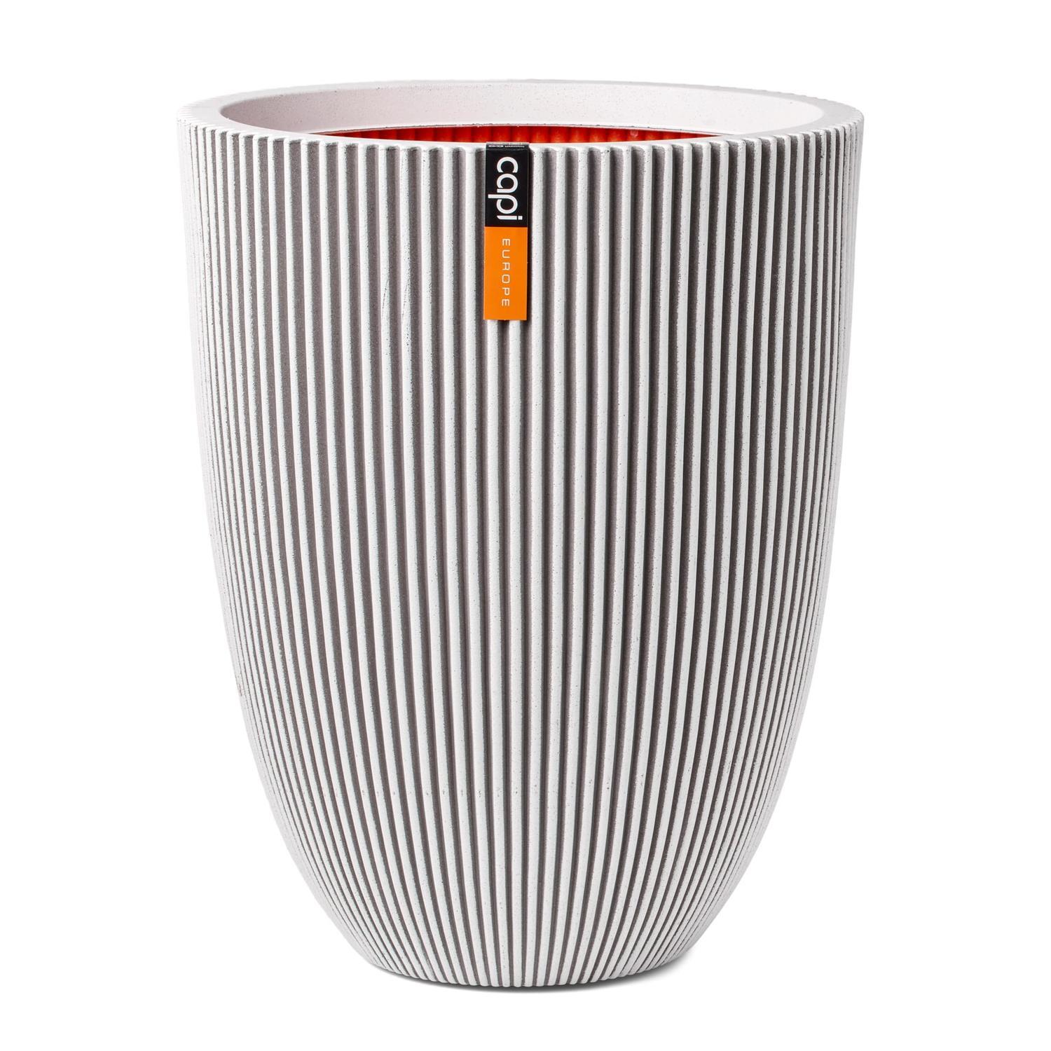Capi | Lightweight Groove Elegant Pot Ivory M | Mitre10