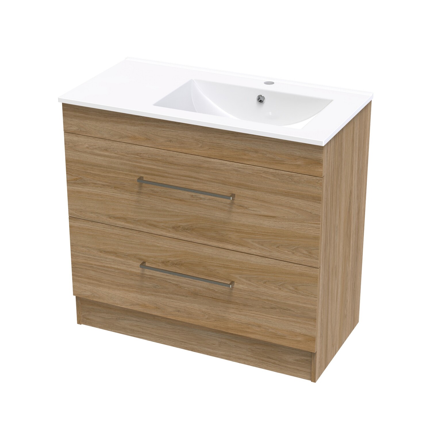 Clearlite | Cashmere Valley 900 Right Hand Bowl Double Drawer Floor ...