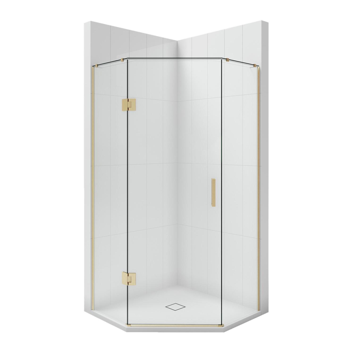 Atlantis | Solara 900 x 900mm Angle Front White Tray, Ellure Walls and ...