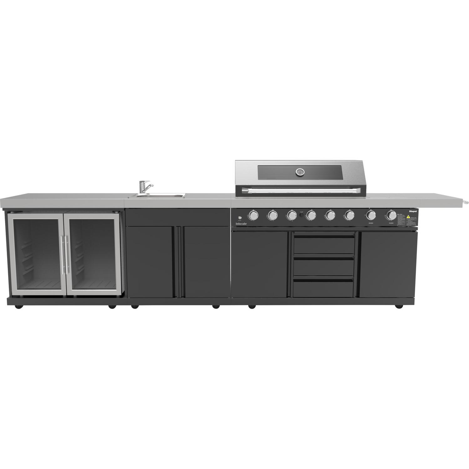 Masport | 3 Piece Ambassador Deluxe Kitchen in Black 6 Burner | Mitre10