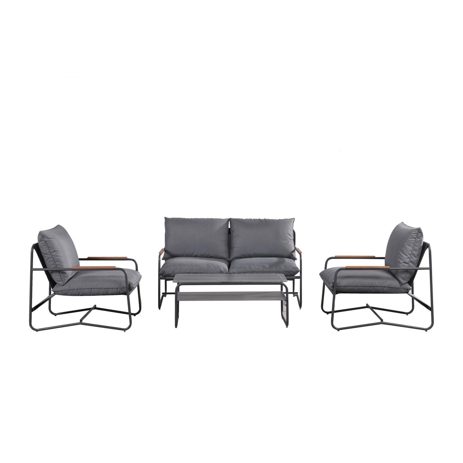 Nouveau | Levin Outdoor 4 Piece Lounge Setting | Mitre10