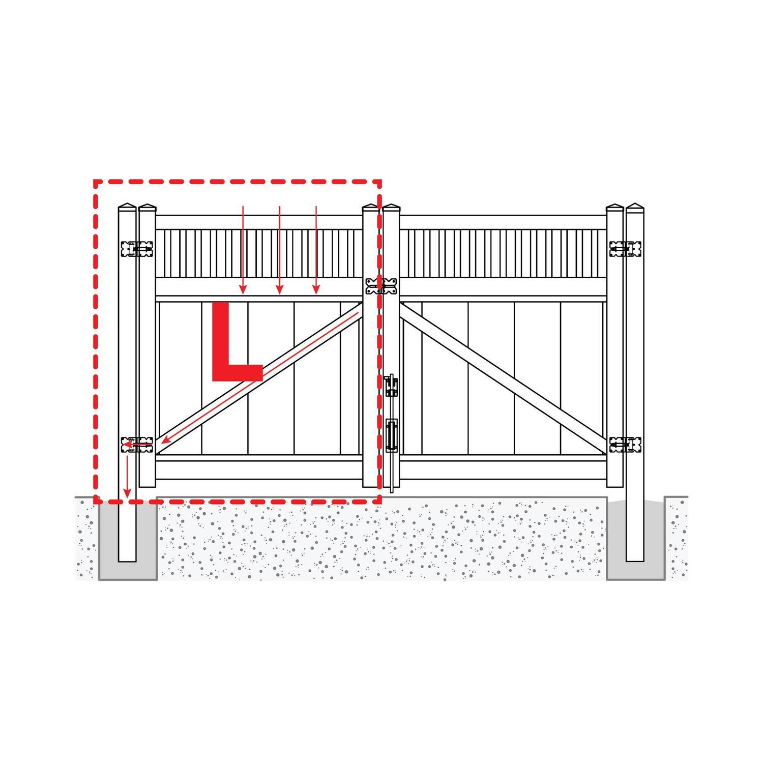Guardian | Horizon Horizon Picket Privacy Driveway Gate Left W: 1500mm ...