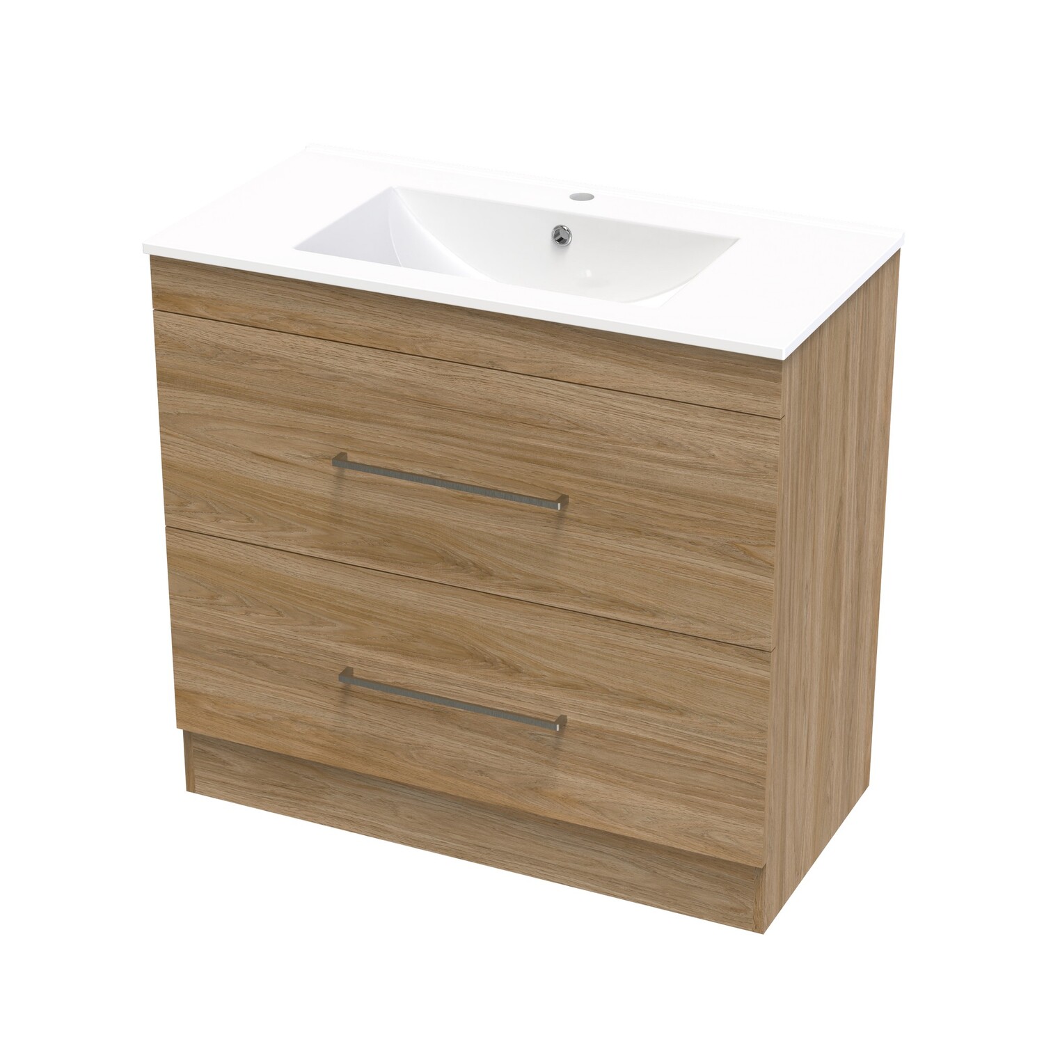 Clearlite | Cashmere Cashmere Double Drawer Floorstanding Vanity H ...