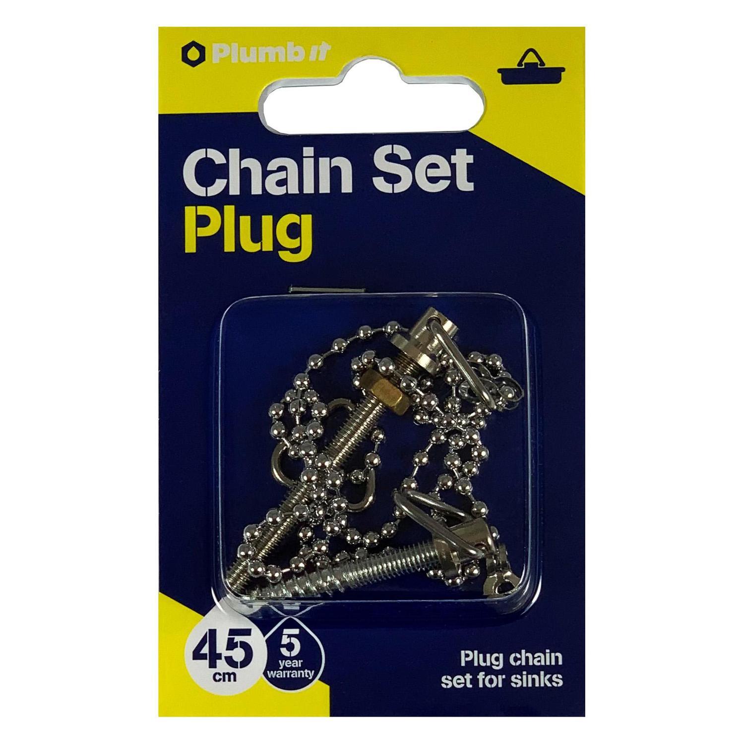 Plumb It | Plug Chain Set W/Screw & Bolt 45cm | Mitre10