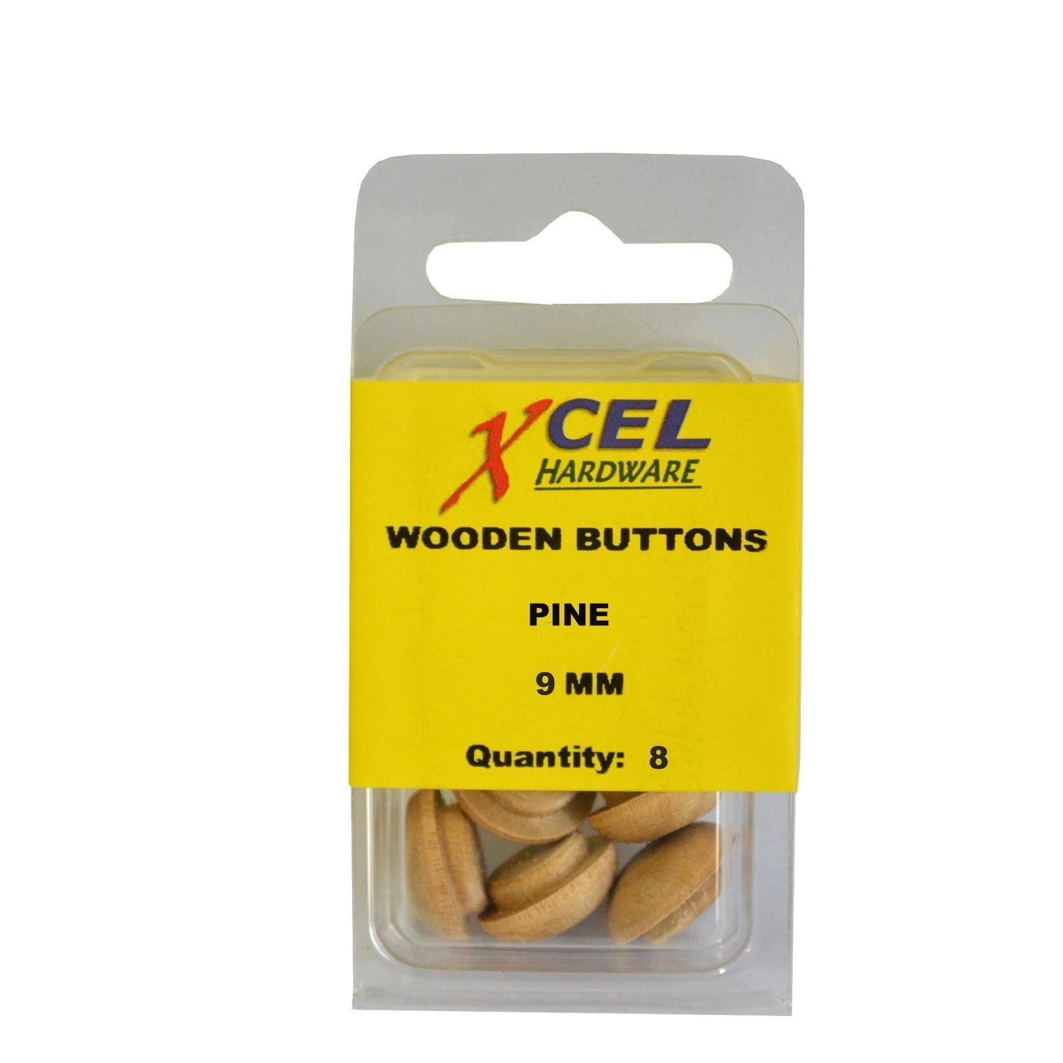 Xcel | Wooden Pin Button Pine 9mm | Mitre10