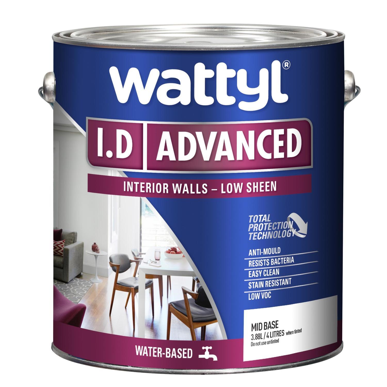 Wattyl | ID Advanced Interior Low Sheen Paint 4L Mid base | Mitre10