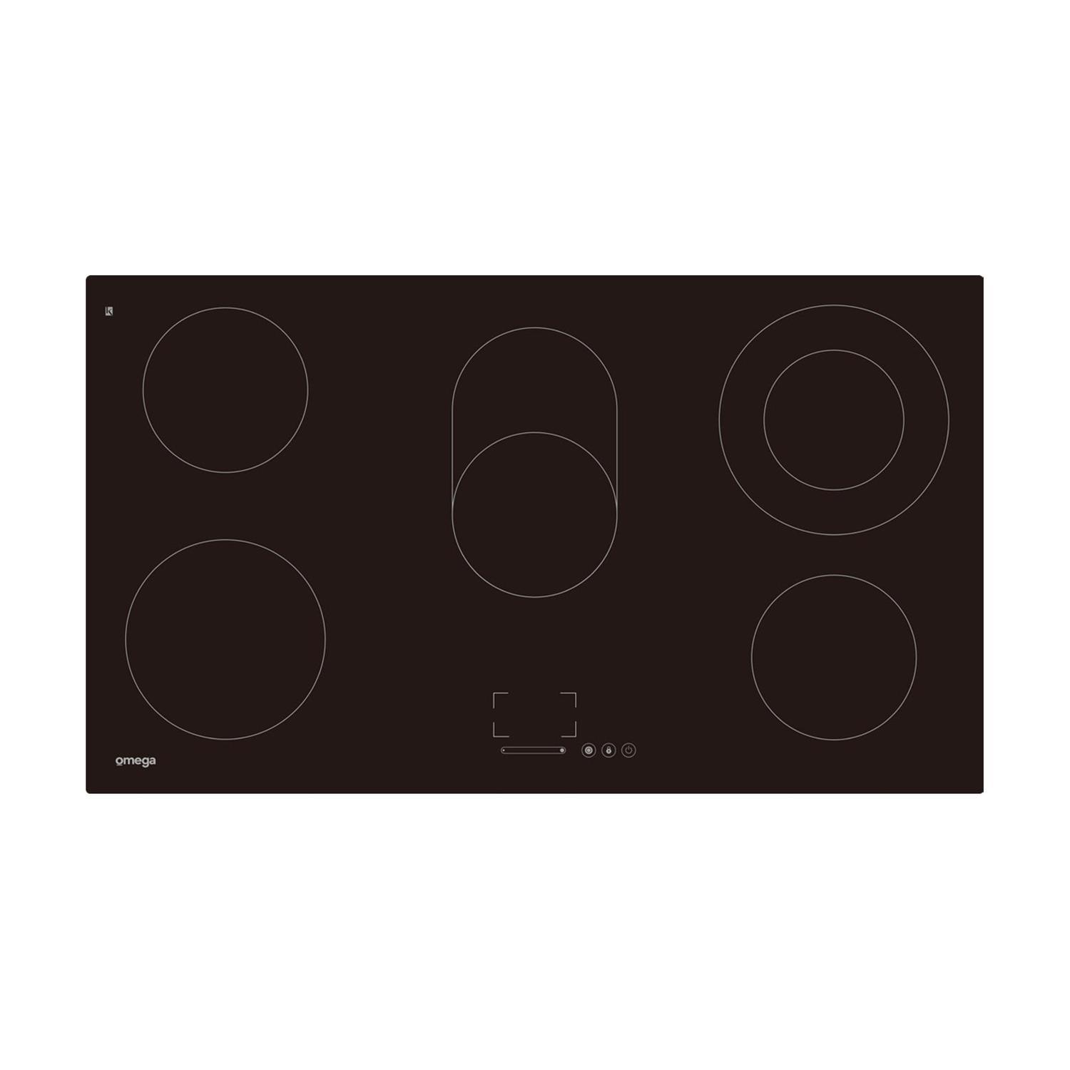 Omega | Ceramic Cooktop 90cm, 5 Zone | Mitre10