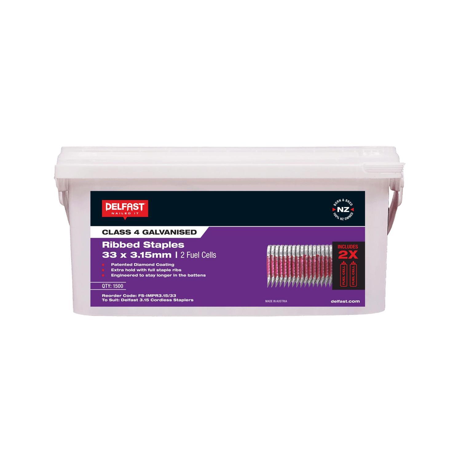 Delfast | Fence Batten Staples with Fuel Cells 3.15 x 33mm Class 4 ...