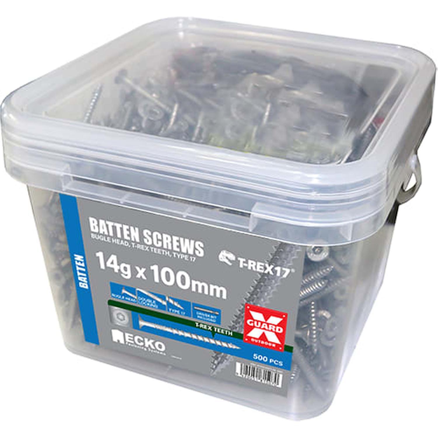 Ecko | T-REX17 Bugle Batten Screws 14g x 100mm | Mitre10