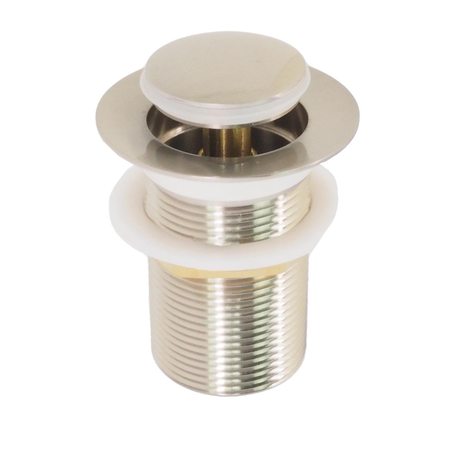 Aquatica | Pop-Up Basin Waste Spring Loaded 32mm Brushed Nickel | Mitre10